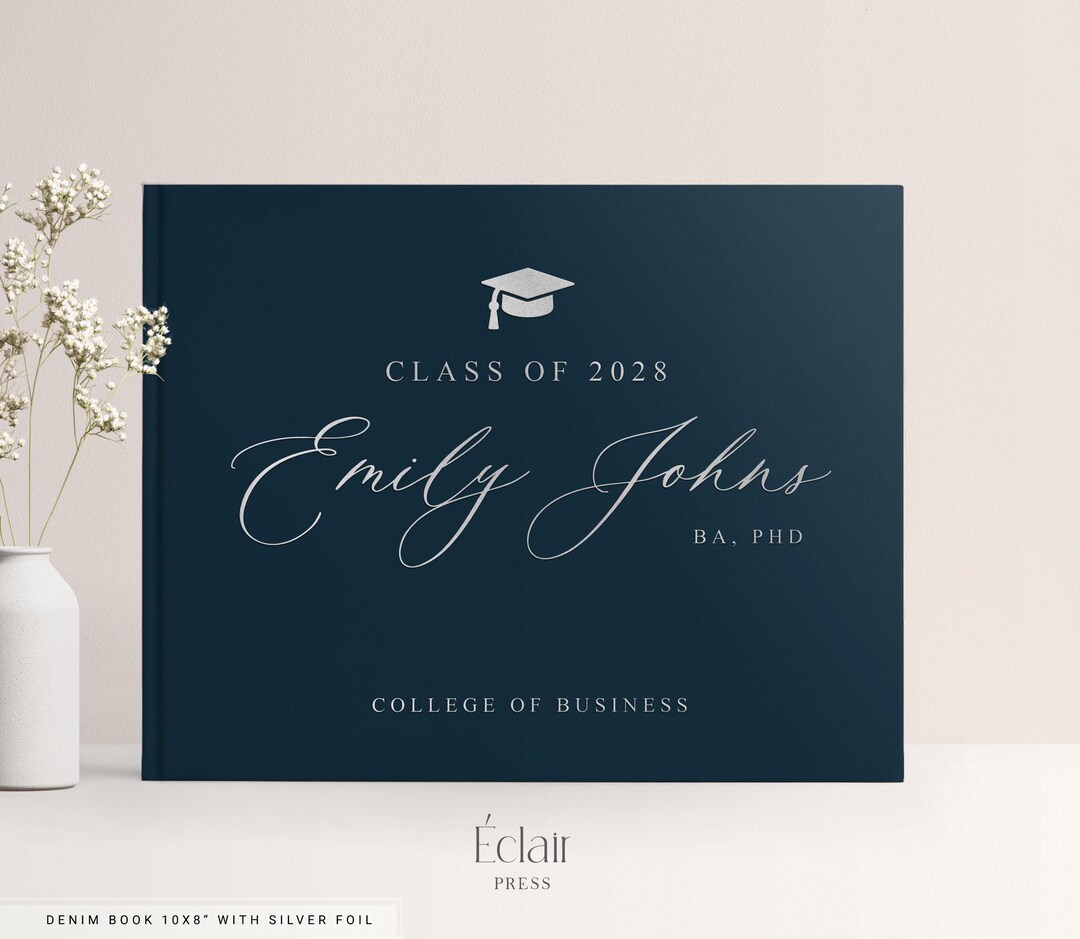 Custom Graduation Guest Book, Graduation Advice, Graduate Sign in Book ...