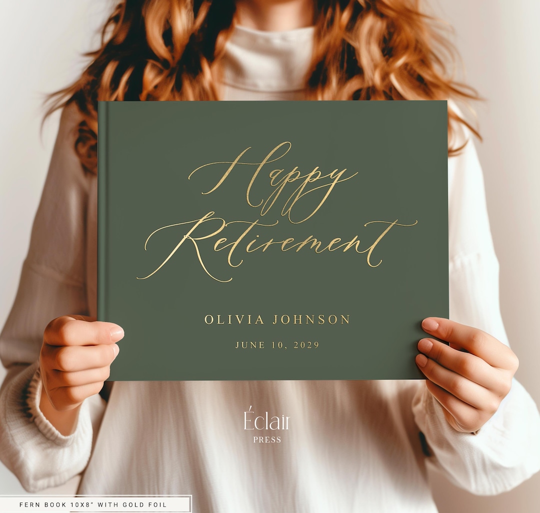 Custom Retirement Party Guest Book, Personalized Retirement Wishes ...