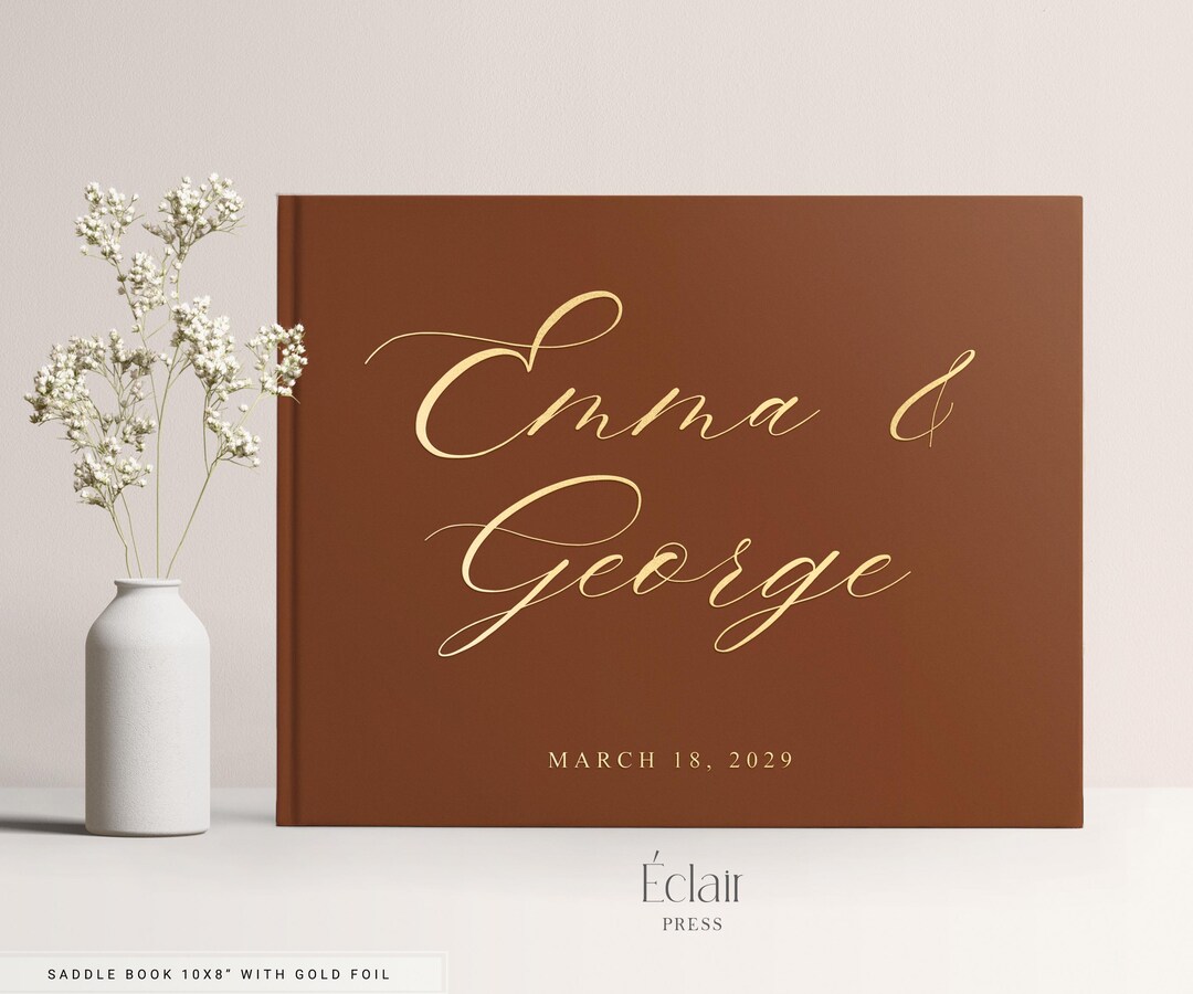 Custom Wedding Guest Book, Custom Wedding Guestbook, Hardcover Wedding ...