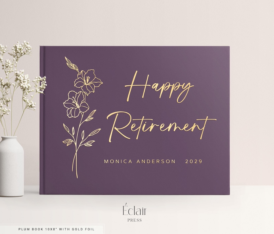 Custom Retirement Guest Book, Custom Retirement Party Guest Book ...