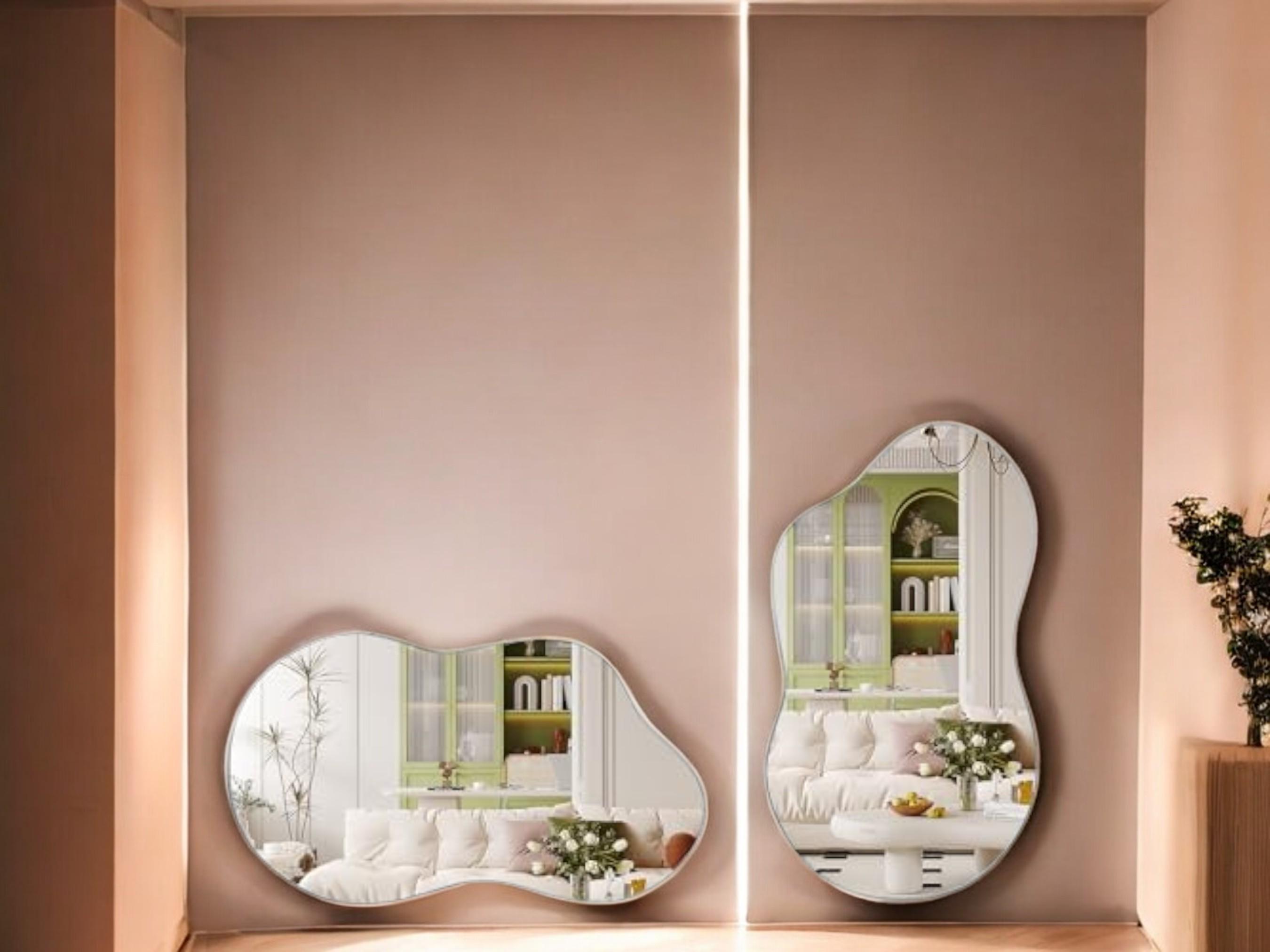 Irregular Wall Mirror Wall Mirrors Decorative Gold Asymmetrical Mirror ...