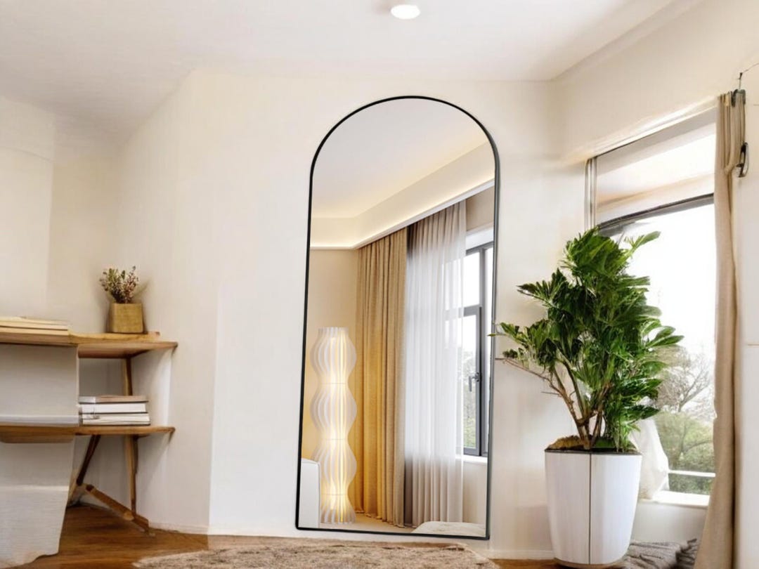 Arched Full-length Mirror-full Body Floor Mirror Standing Hanging or ...