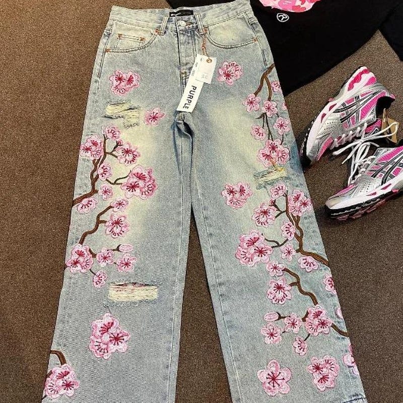 Embroidered Men Jeans - Etsy