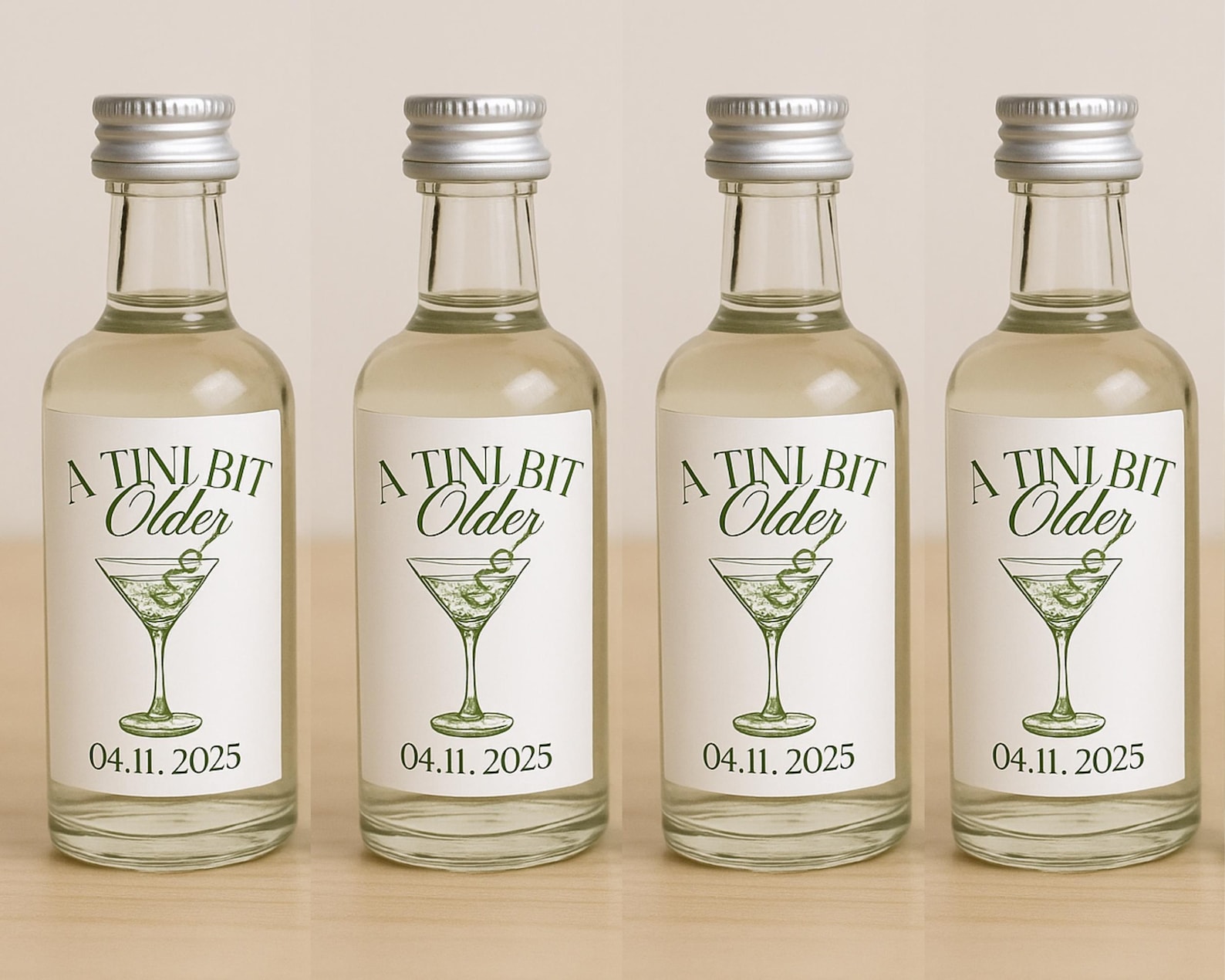 Editable Bottle Labels – A Tini Bit Older Birthday Favors | Custom ...
