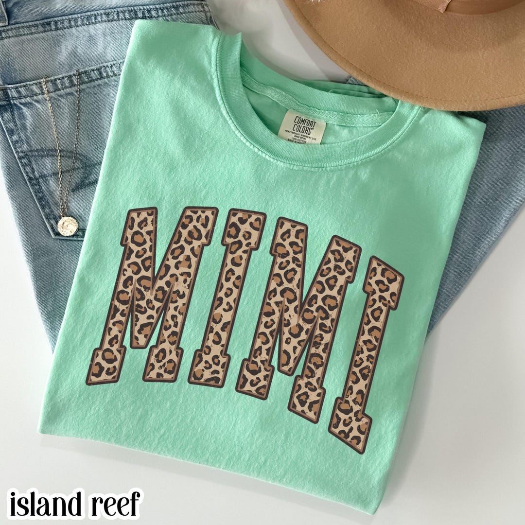 Mimi Comfort Colors® Leopard Mimi Shirt Mothers Day Mom Tshirt Retro ...