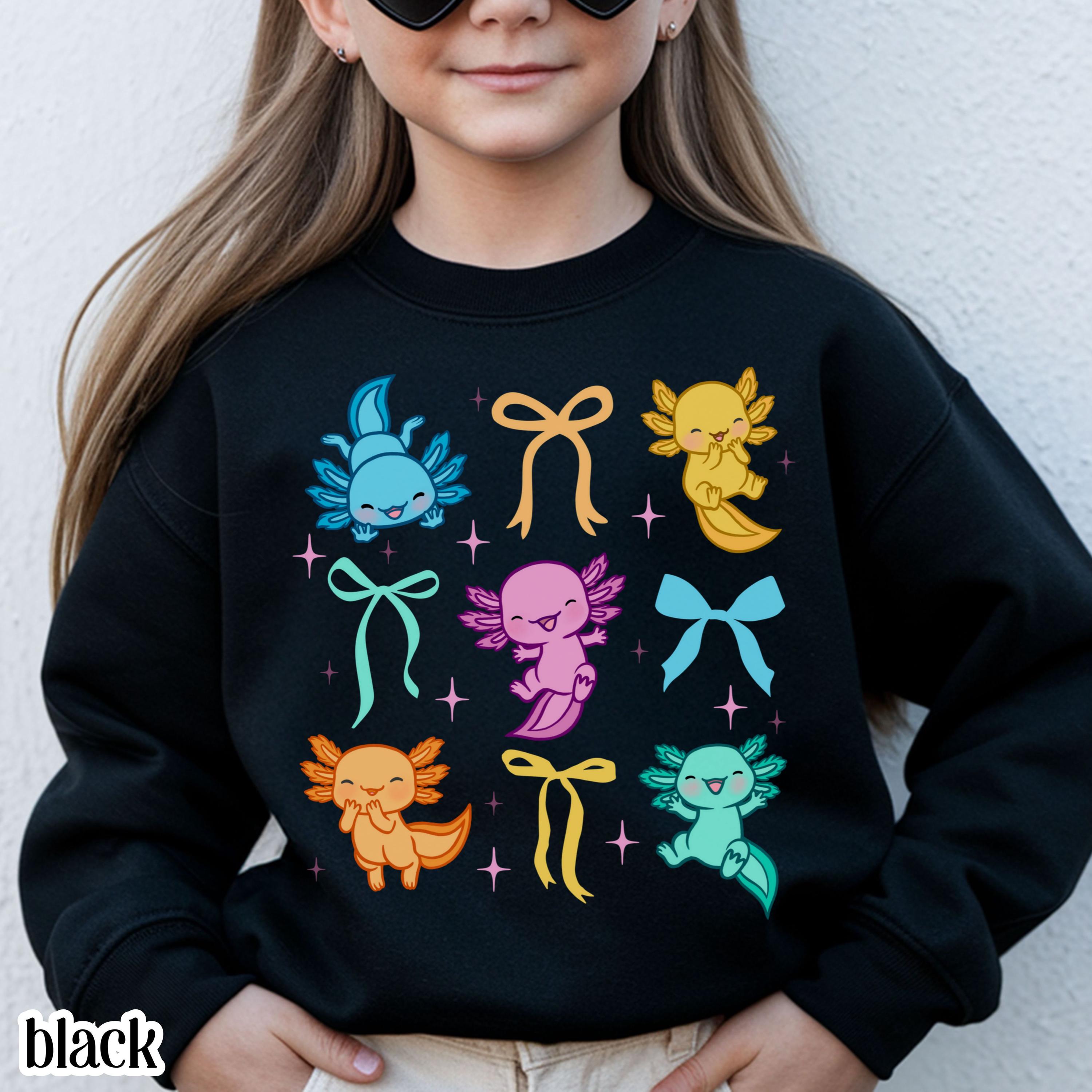 Axolotl Kids Sweater Cute Axolotl Sweatshirt Axolotl Lover Gift ...