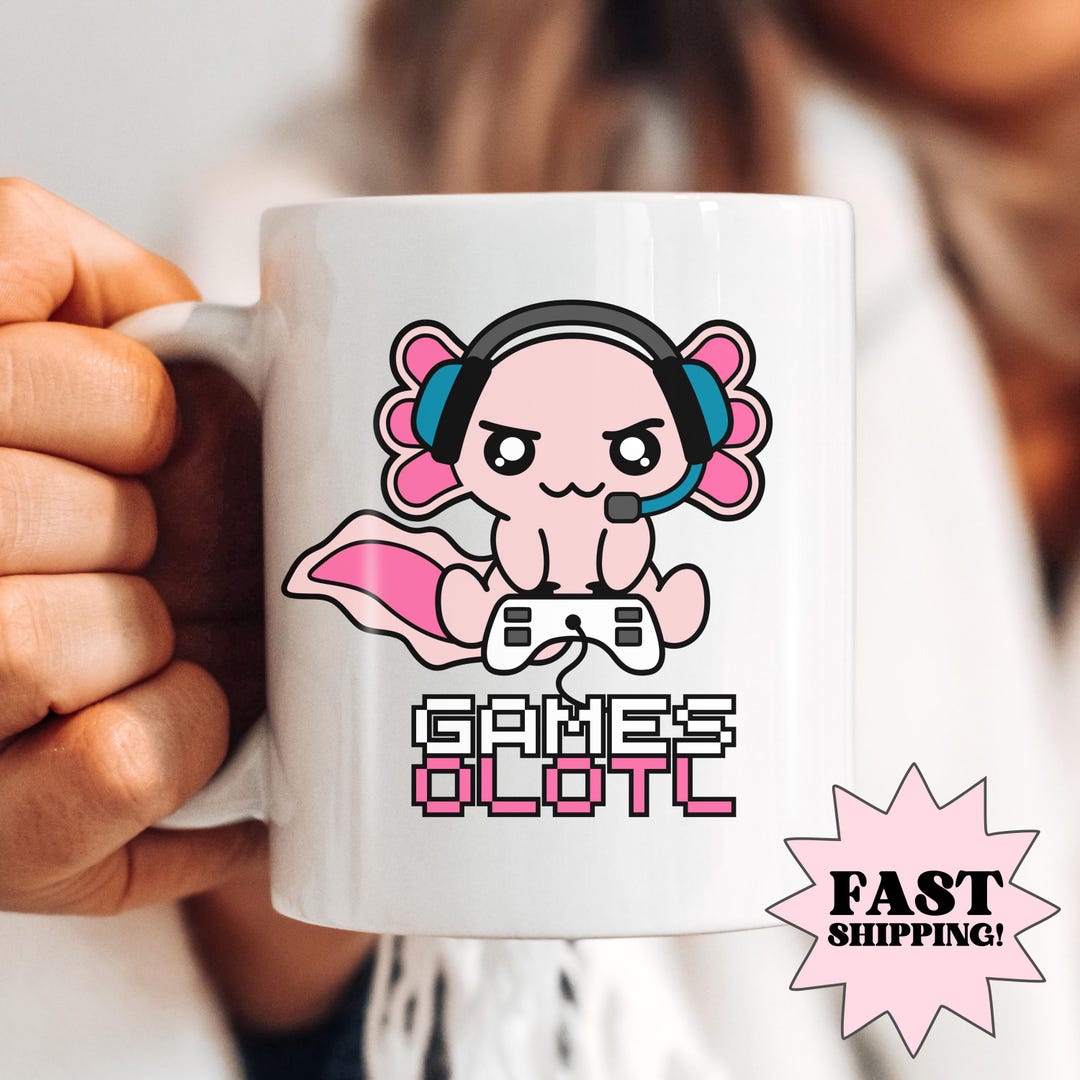 Gamer Axolotl Mug, Gamer Gift, Axolotl Birthday Gift, Gift for Gamer ...