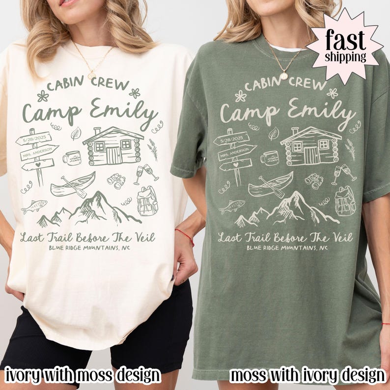 Camp Bachelorette Party Shirt Custom Bachelorette Comfort Colors Cabin ...