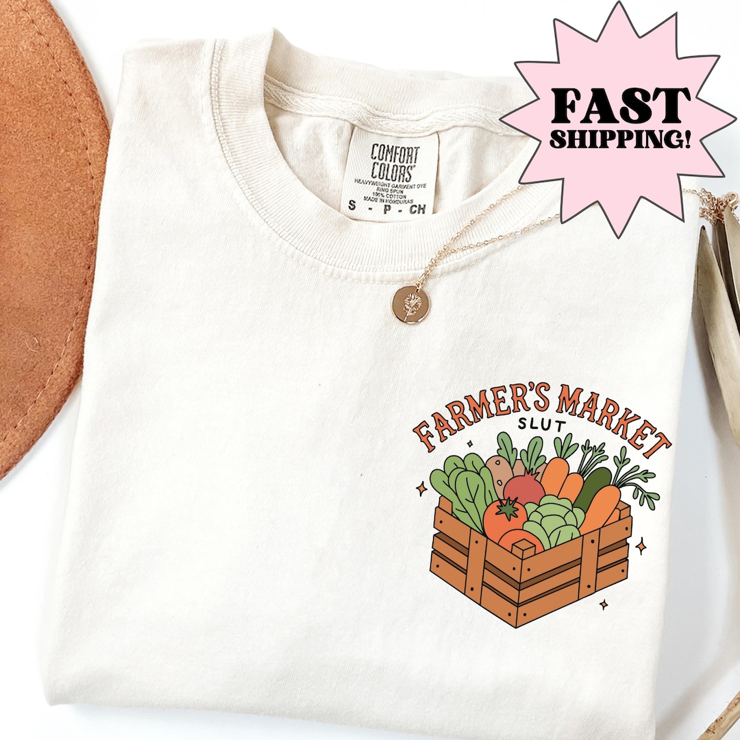 Farmers Market Comfort Colors Shirt Vegetable Shirt Gardener Shirt ...