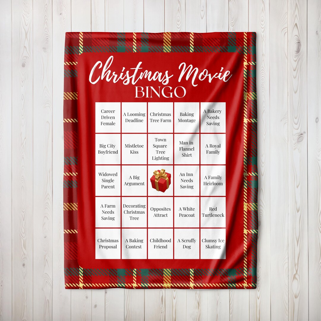 Bingo Blanket Christmas Movie Bingo Throw 50"x60" - Etsy