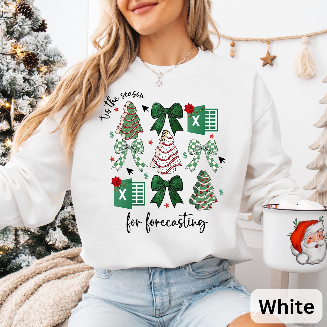 Excel Coquette Bow Christmas Cakes Christmas Sweater, Spreadsheets ...