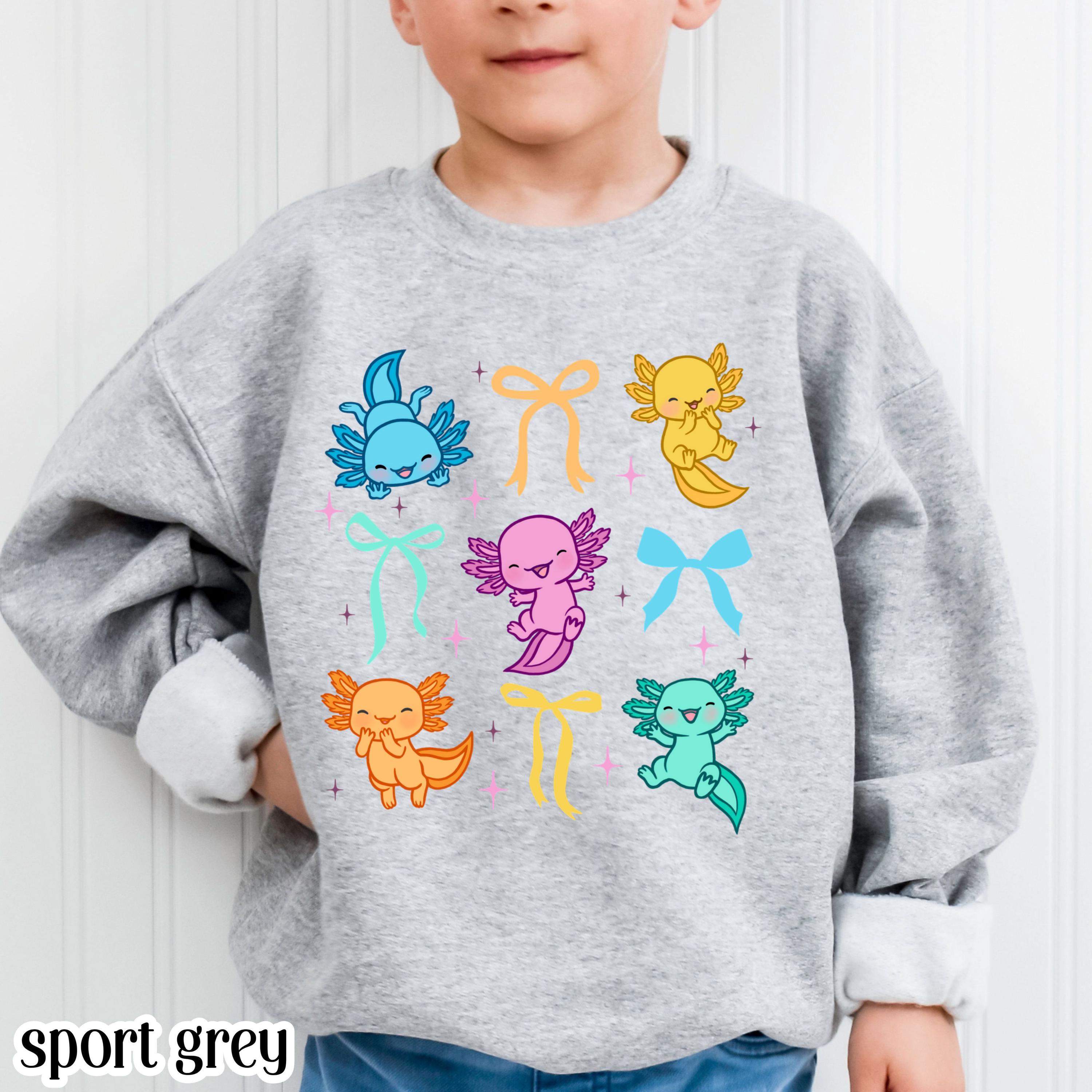 Axolotl Kids Sweater Cute Axolotl Sweatshirt Axolotl Lover Gift ...