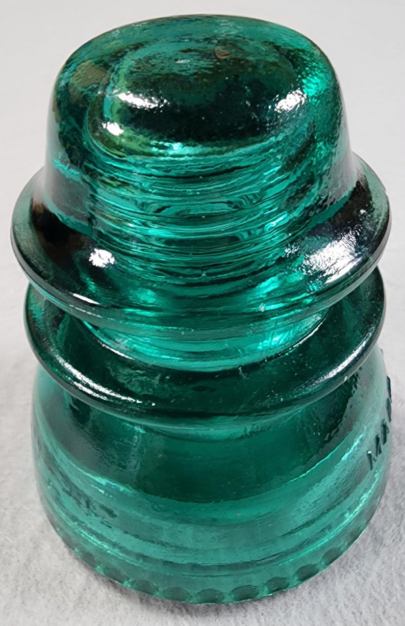 Vintage Hemingray Glass Insulator, Aqua, Made in USA, Minor Chip, 1920s ...