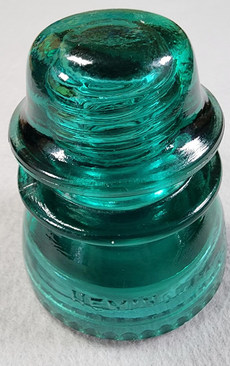 Vintage Hemingray Glass Insulator, Aqua, Made in USA, Minor Chip, 1920s ...
