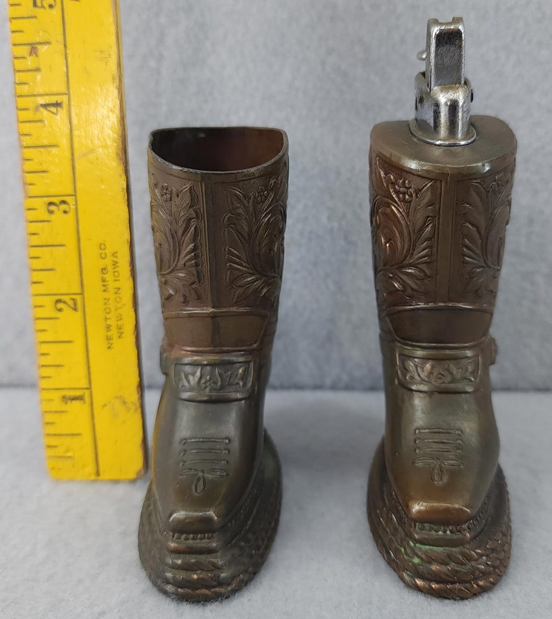 Vintage Ornate Cowboy Boot Lighter & Matching Boot 4 Made in Occupied ...