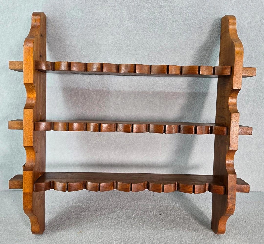Walnut Wedge Mortise and Tenon Wall Shelf Handmade Beautiful - Etsy