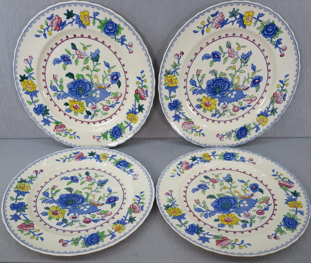 Masons Plantation Colonial 10 1/2 Plates Set of 4 Beautiful Floral ...