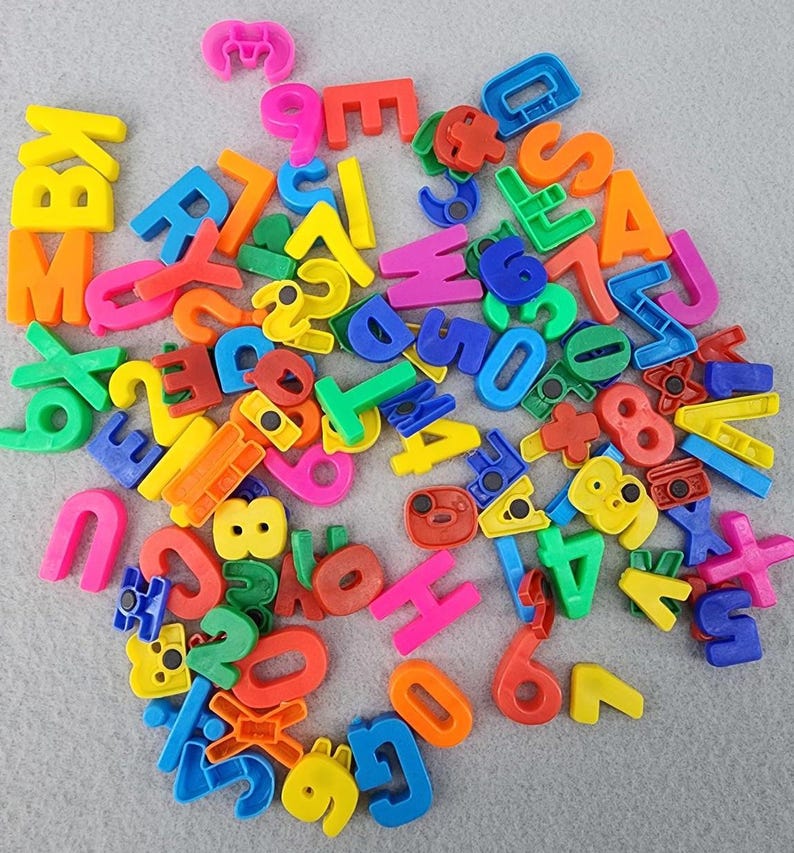 Plastic Letters and Numbers With Some Magnetic Pieces - Etsy UK