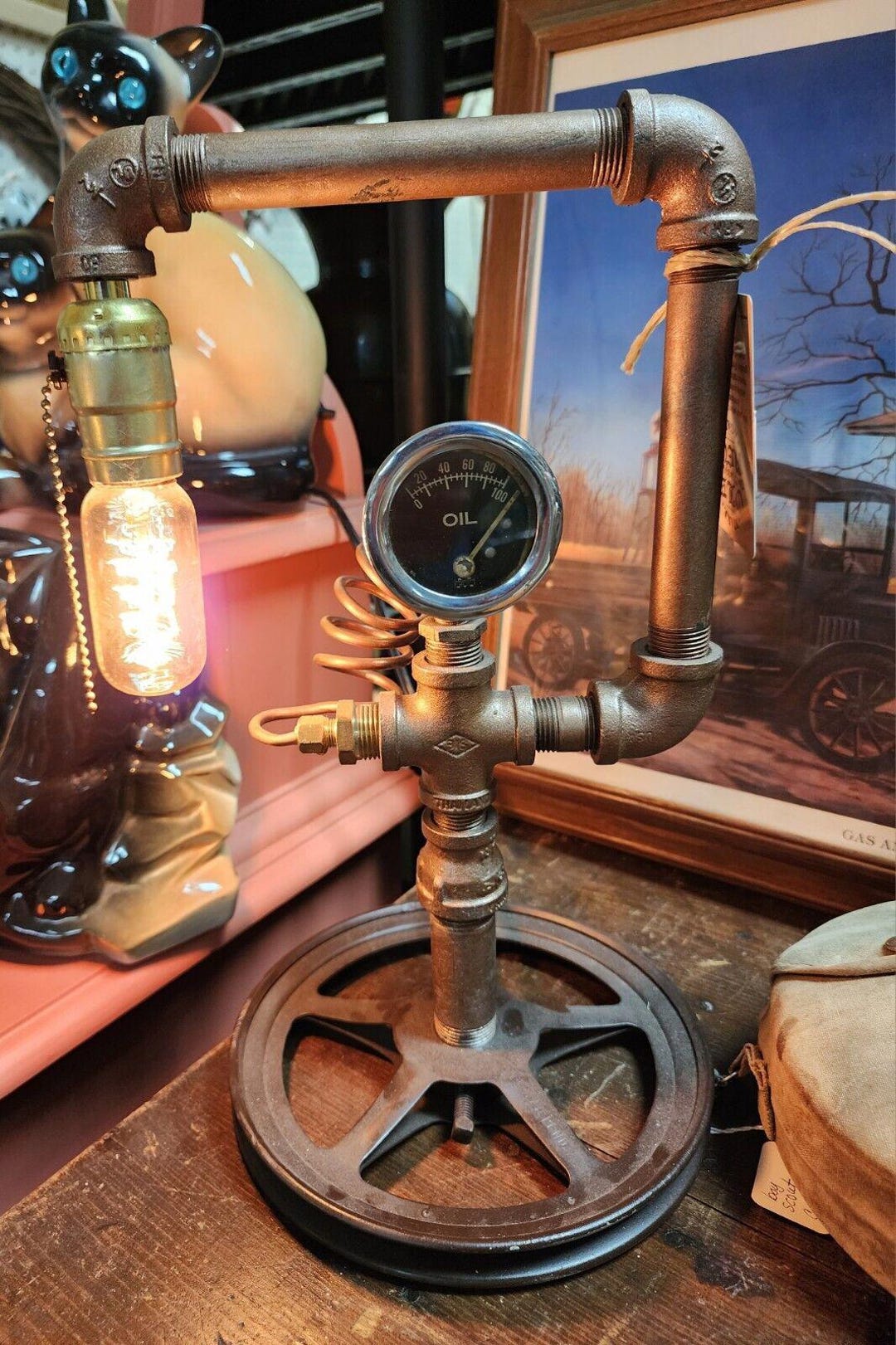 Steampunk Desk Lamp Industrial Bed Lamp Edison Light Table Lamp 110v - Etsy