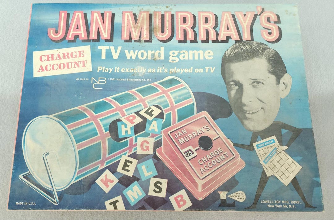 Jan Murray's Vintage TV Word Game Charge Account - Etsy