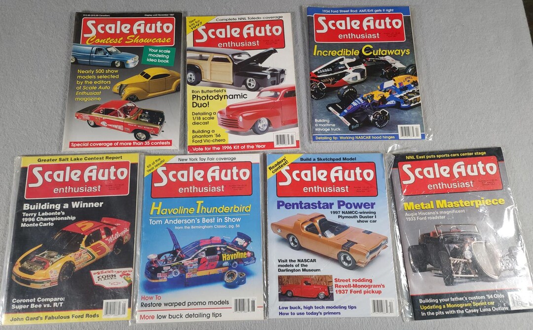 Vintage 1997 Scale Auto Enthusiast Magazine Lot (7 Issues) Model Cars ...