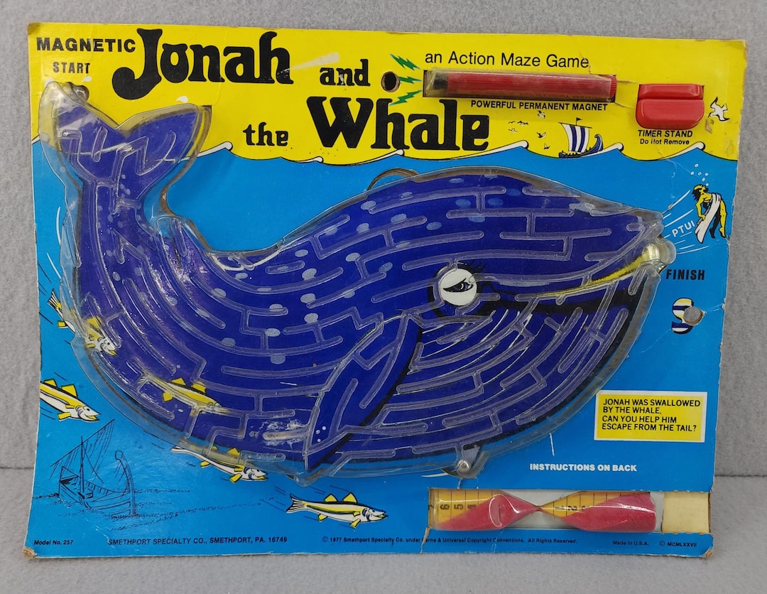 Jonah and the Whale Magnetic Action Maze Game Smethport Complete 1977 ...
