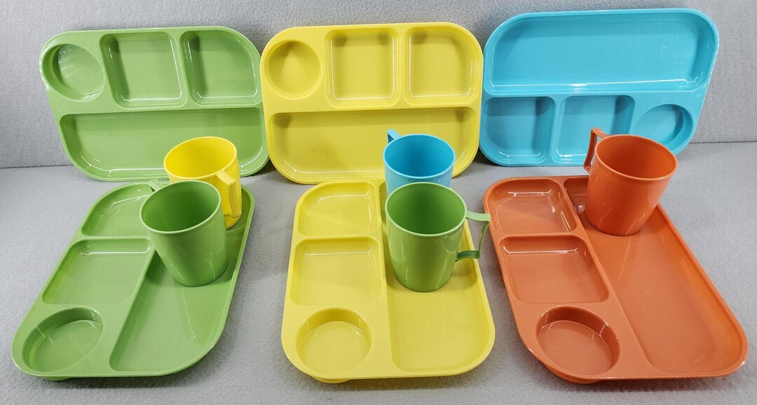 Set of 6 Mid-century Modern MCM Colonial Plastics Melamine Trays and 5 ...