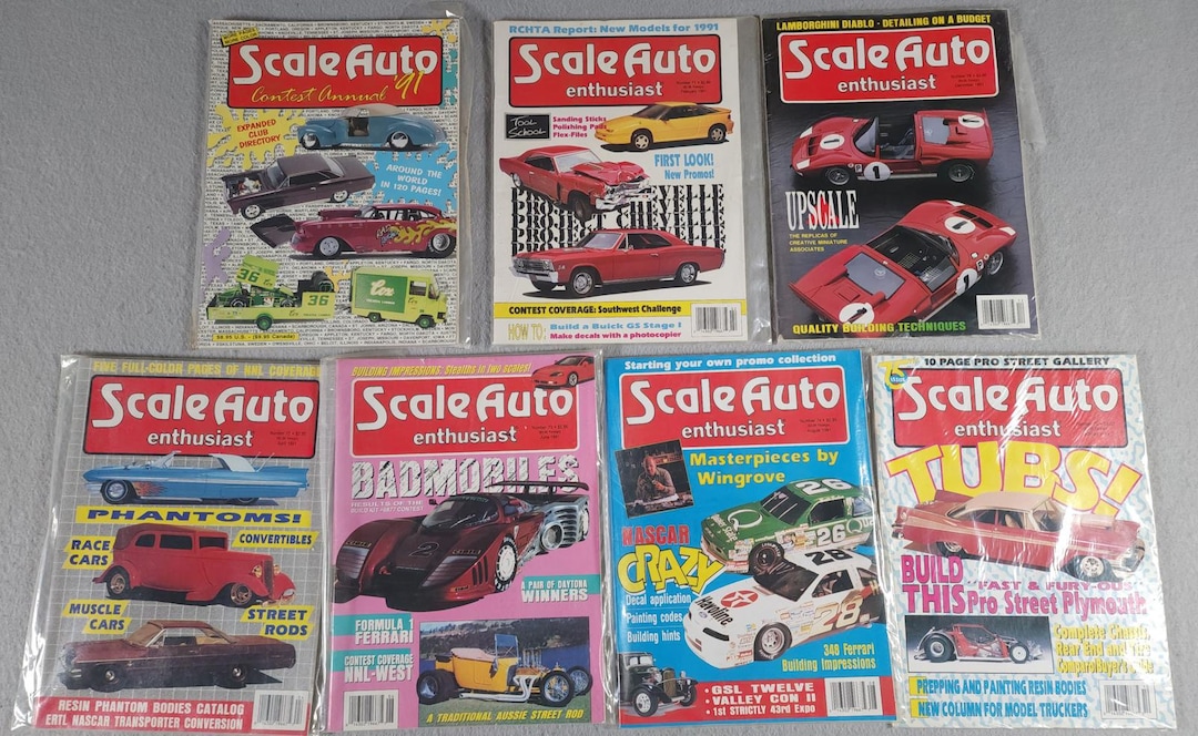 Vintage 1991 Scale Auto Enthusiast Magazine Lot 7 Issues Model Cars - Etsy