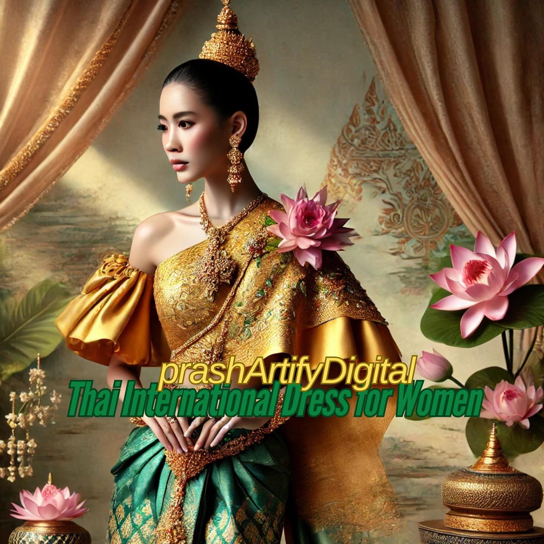 A Modernized Traditional Thai Outfit Inspired by the Elegance of ...