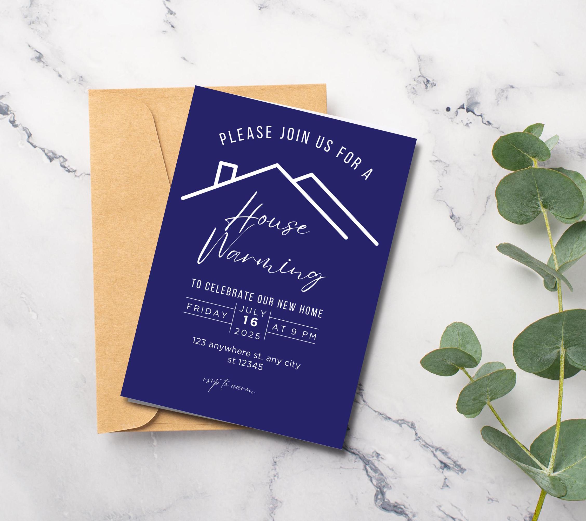 Housewarming Invite Template, Digital House Warming Invitation Video ...