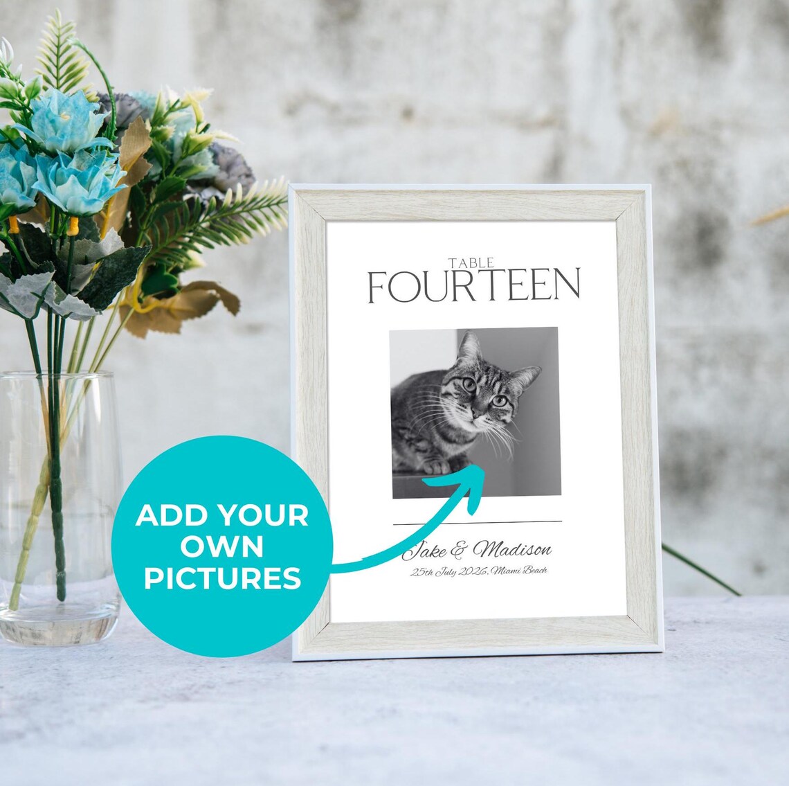 Pet Themed Wedding Seating Chart. Illustration of Your Pet. Printable ...