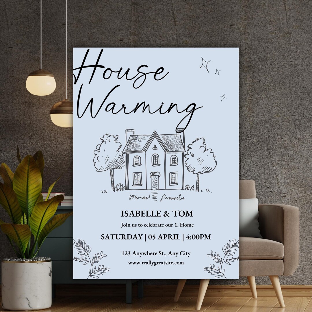 Editable House Warming Invitation, House Warming Party, Modern ...