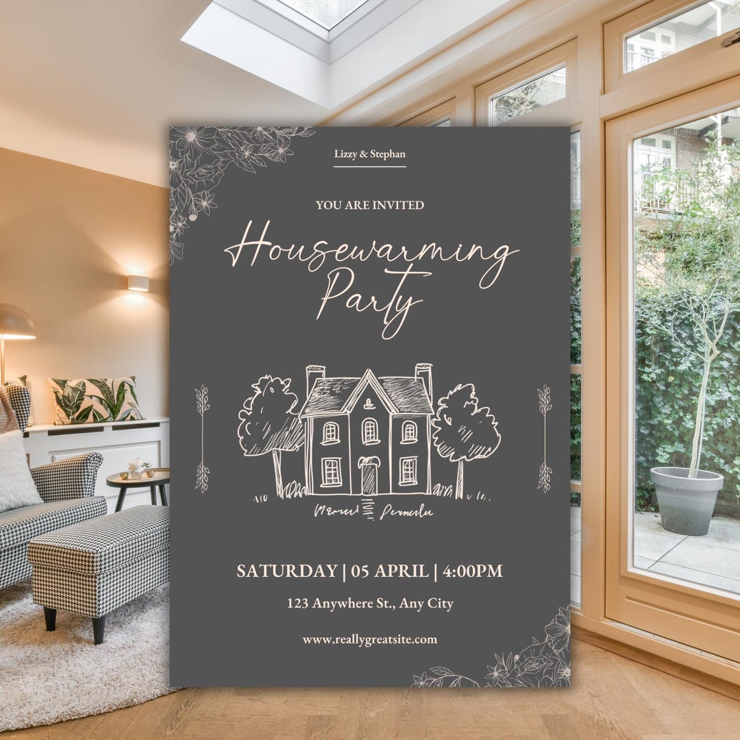 Housewarming Invite, Digital House Warming Invitation, New Home ...