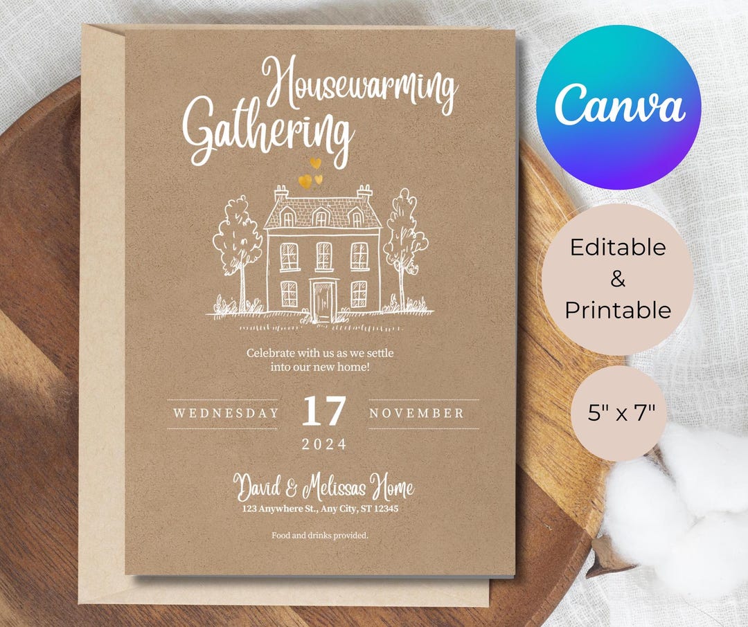 Editable House Warming Invitation, House Warming Party, Modern ...