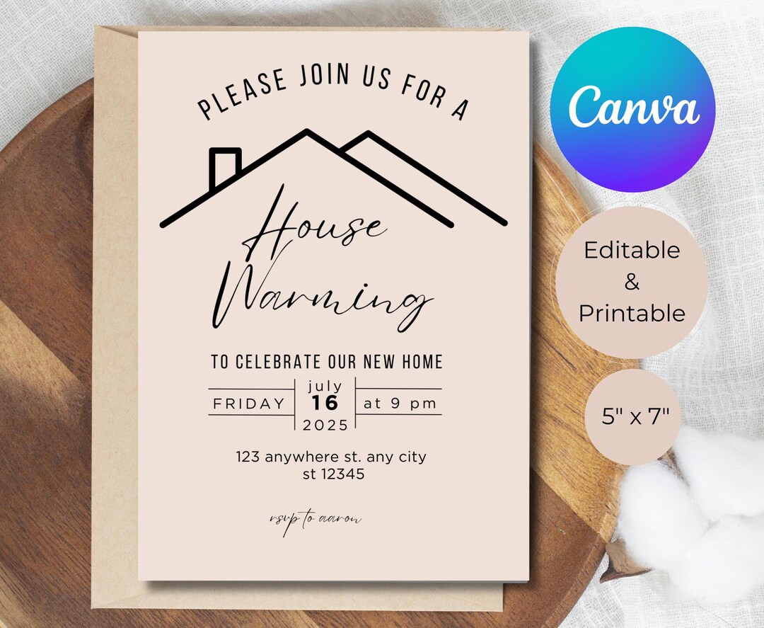 Housewarming Invite Template, Digital House Warming Invitation Video ...