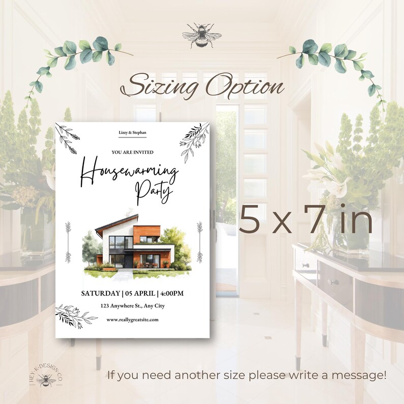 Minimalist Housewarming Party Invitation, Modern Come on Over Party ...