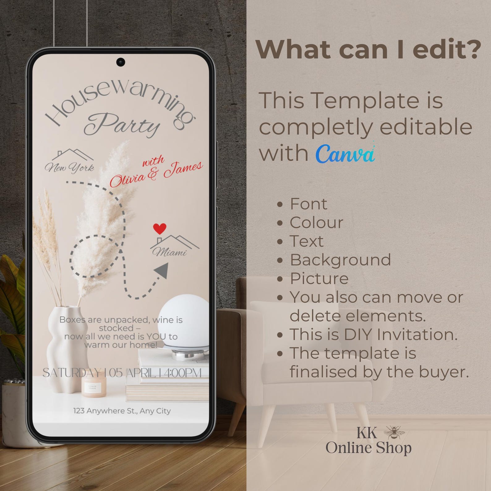 Digital Housewarming Party Invitation, Animated House Warming Invite ...