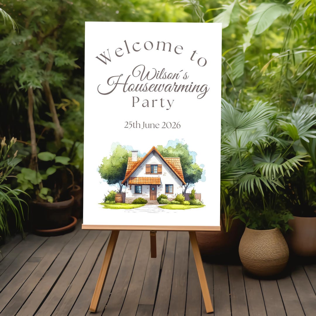 Housewarming Welcome Board Sign Welcome Housewarming Party Editable ...