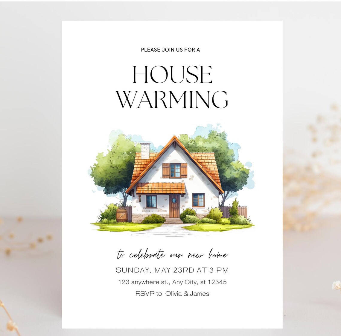 Housewarming Party Invitation, Housewarming Invitation Editable ...