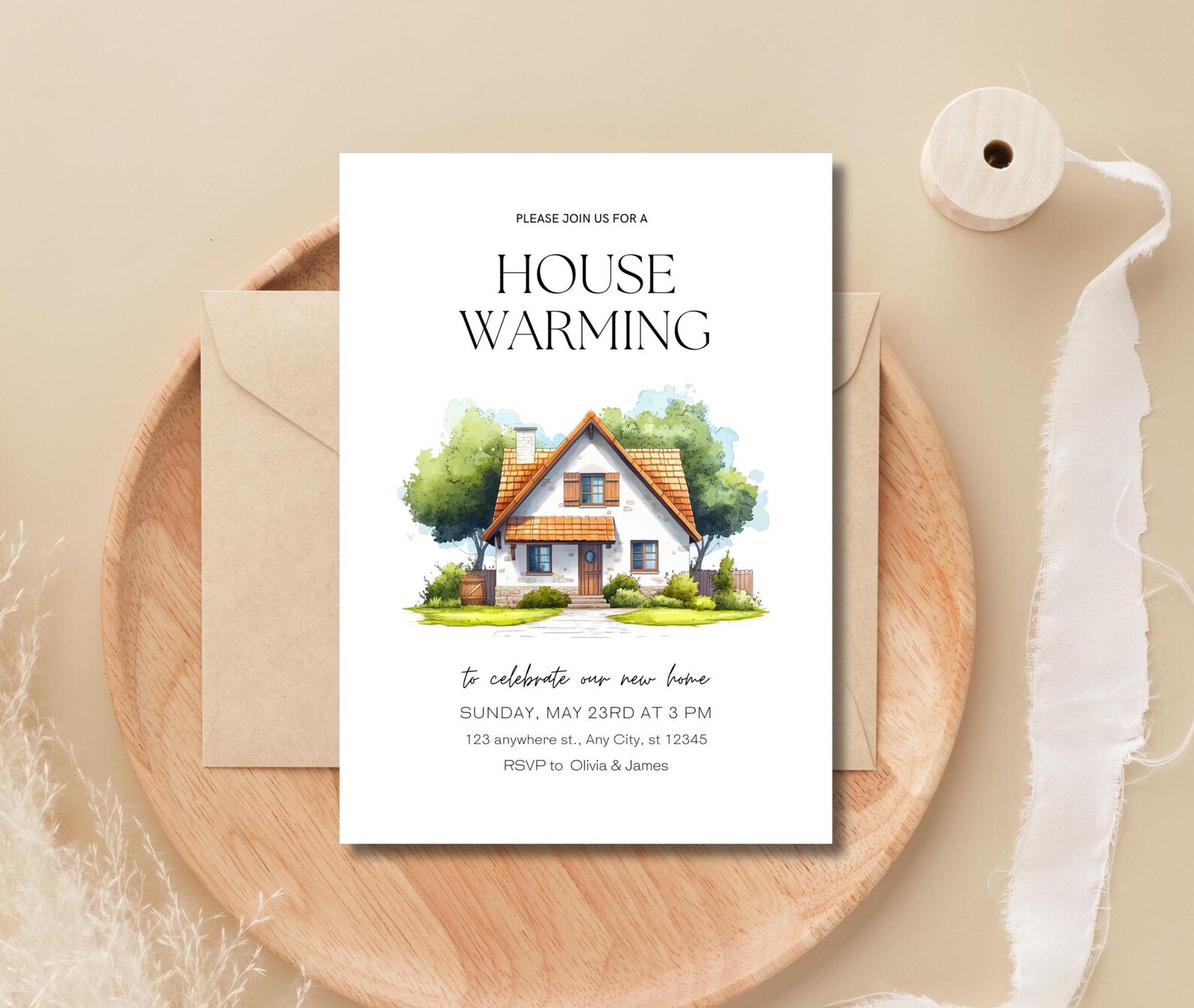 Housewarming Party Invitation, Housewarming Invitation Editable ...