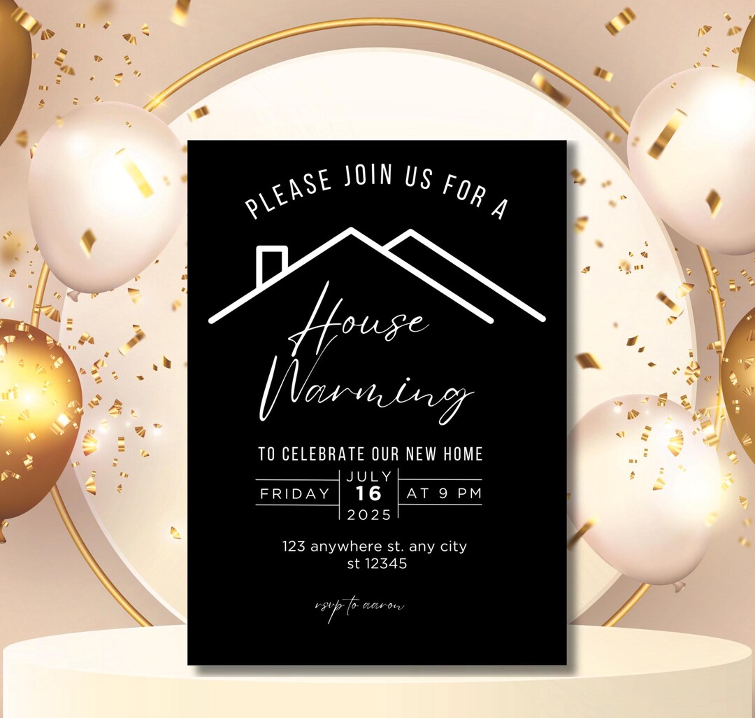 Editable House Warming Invitation, House Warming Party, Modern ...