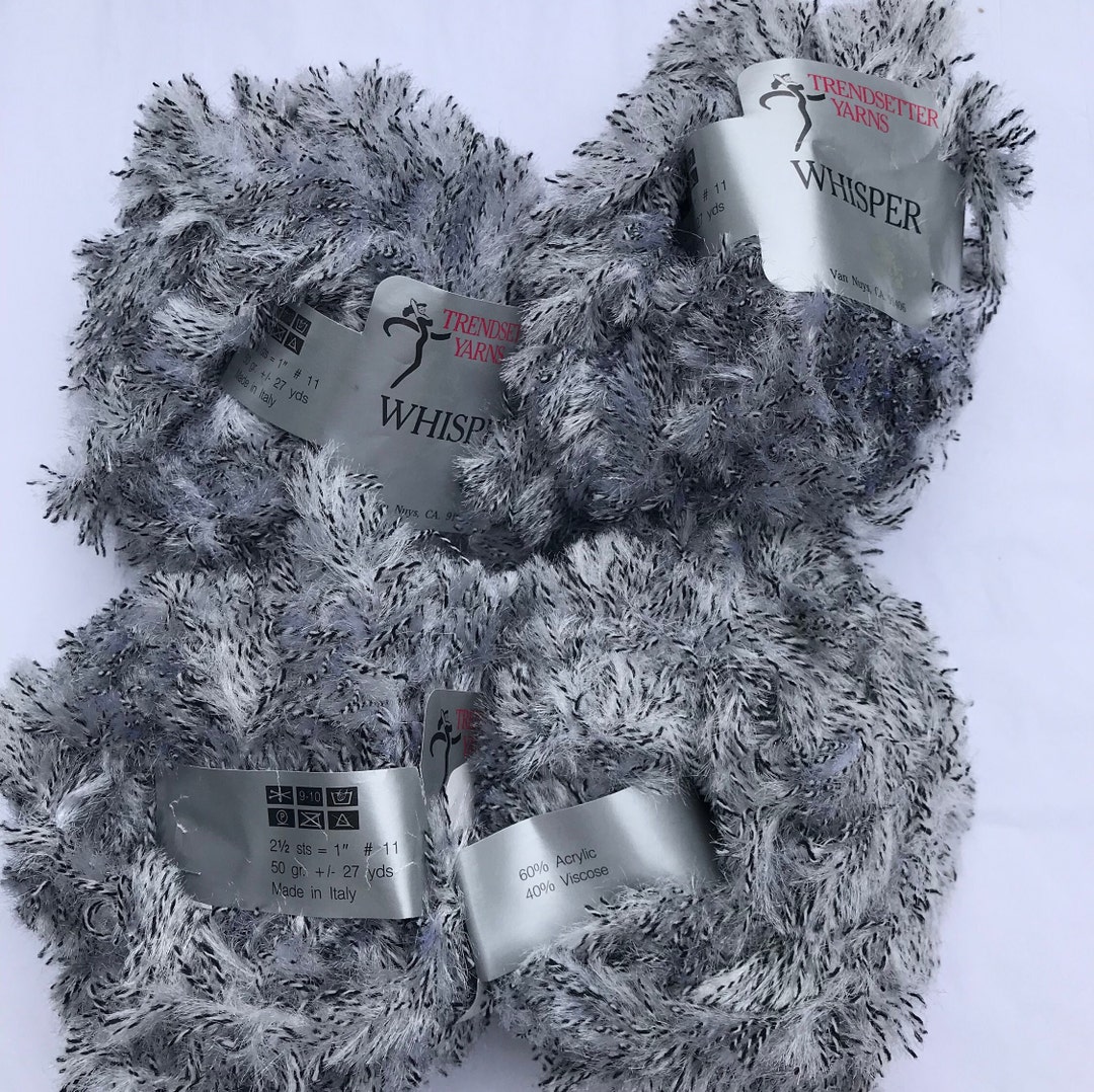 Faux Fur Yarn - Trendsetter Yarns WHISPER Made in Italy - 60 Acrylic ...