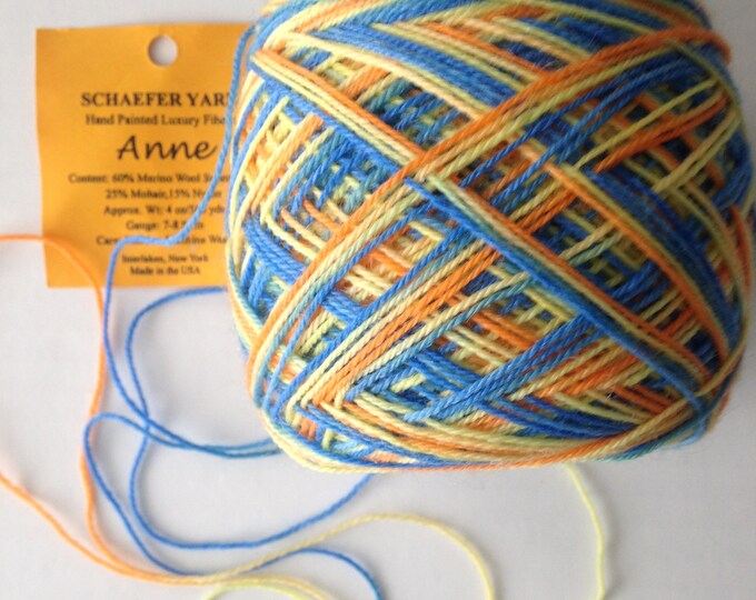 Anne - Schaefer Yarn Hand Painted Fingering Weight Sock Yarn -approx. 4 ...