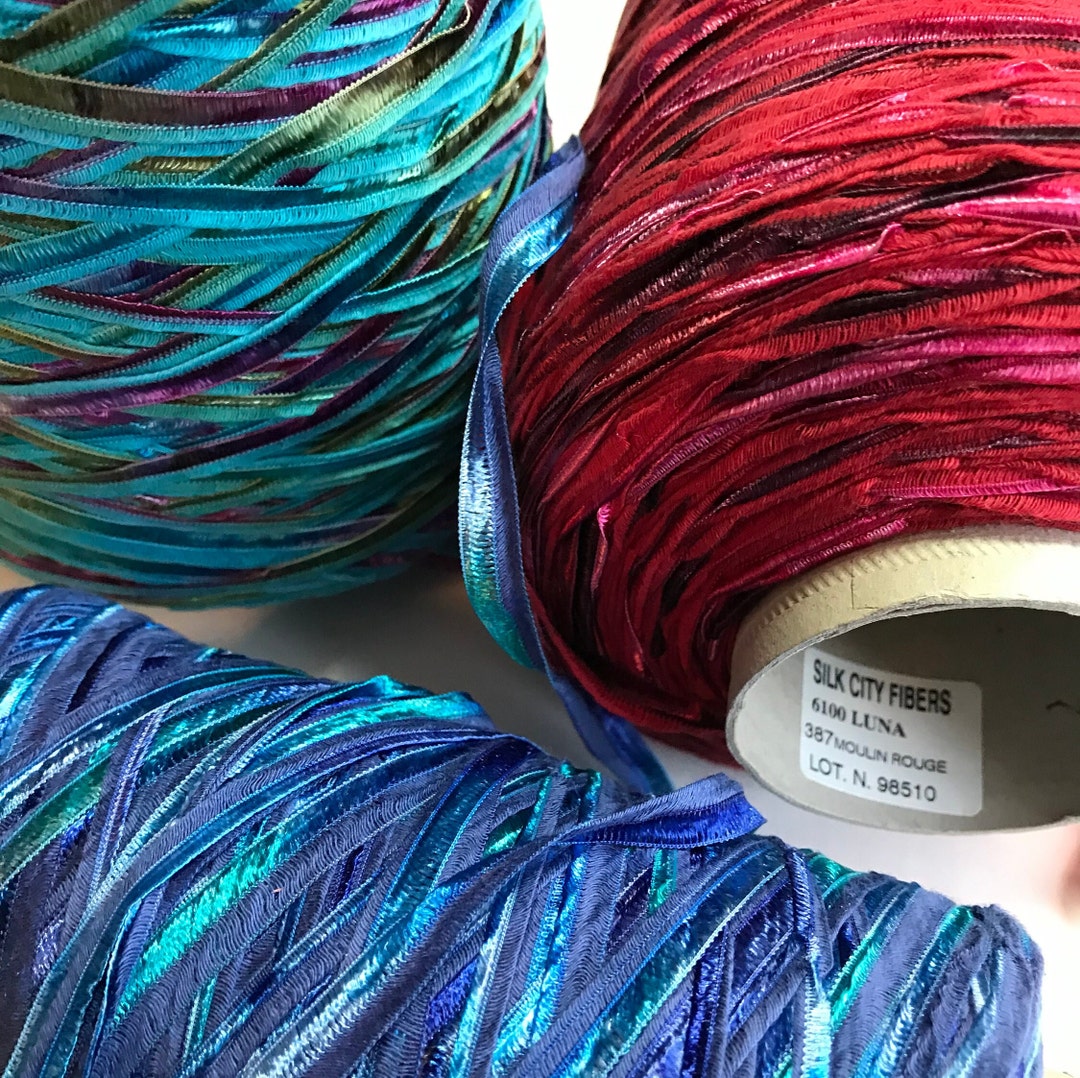 Silk City Fibers Card #3 “LUNA” Ribbon - 50 Percent Cotton-40 Percent ...