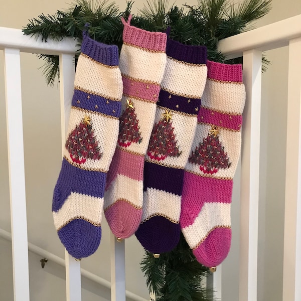 Large Knit Stocking - Etsy