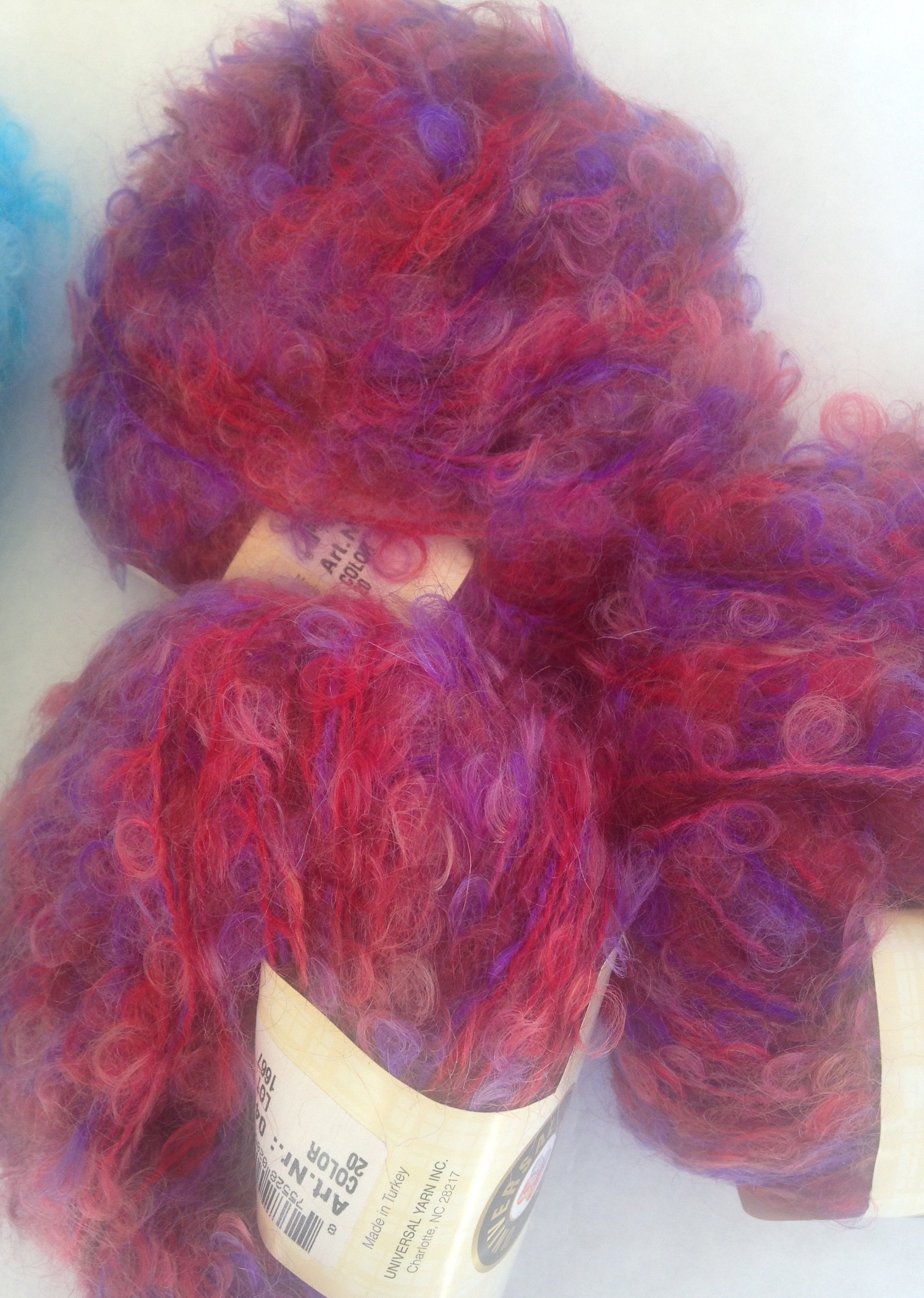 Curly Mohair Universal Yarn Inc Aran Weight Yarn Luxury | Etsy