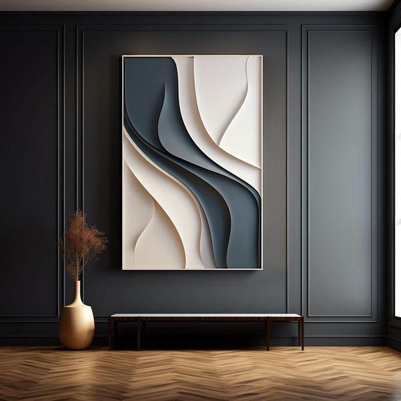 Serenity in Motion Abstract Design Wall Art, Wall Hangings, High-end ...