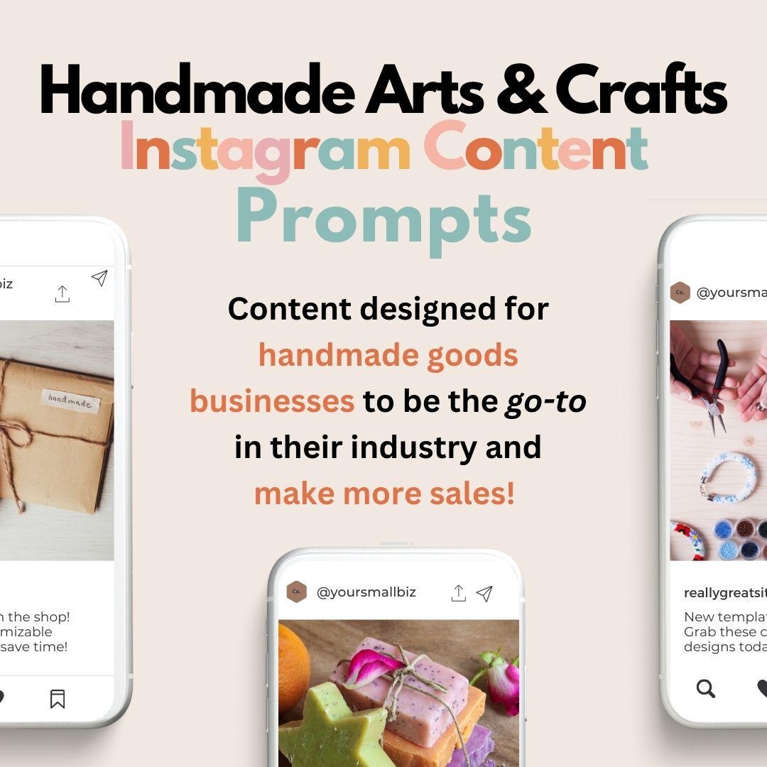 Instagram Content Ideas for Handmade Arts & Craft Businesses | Content ...