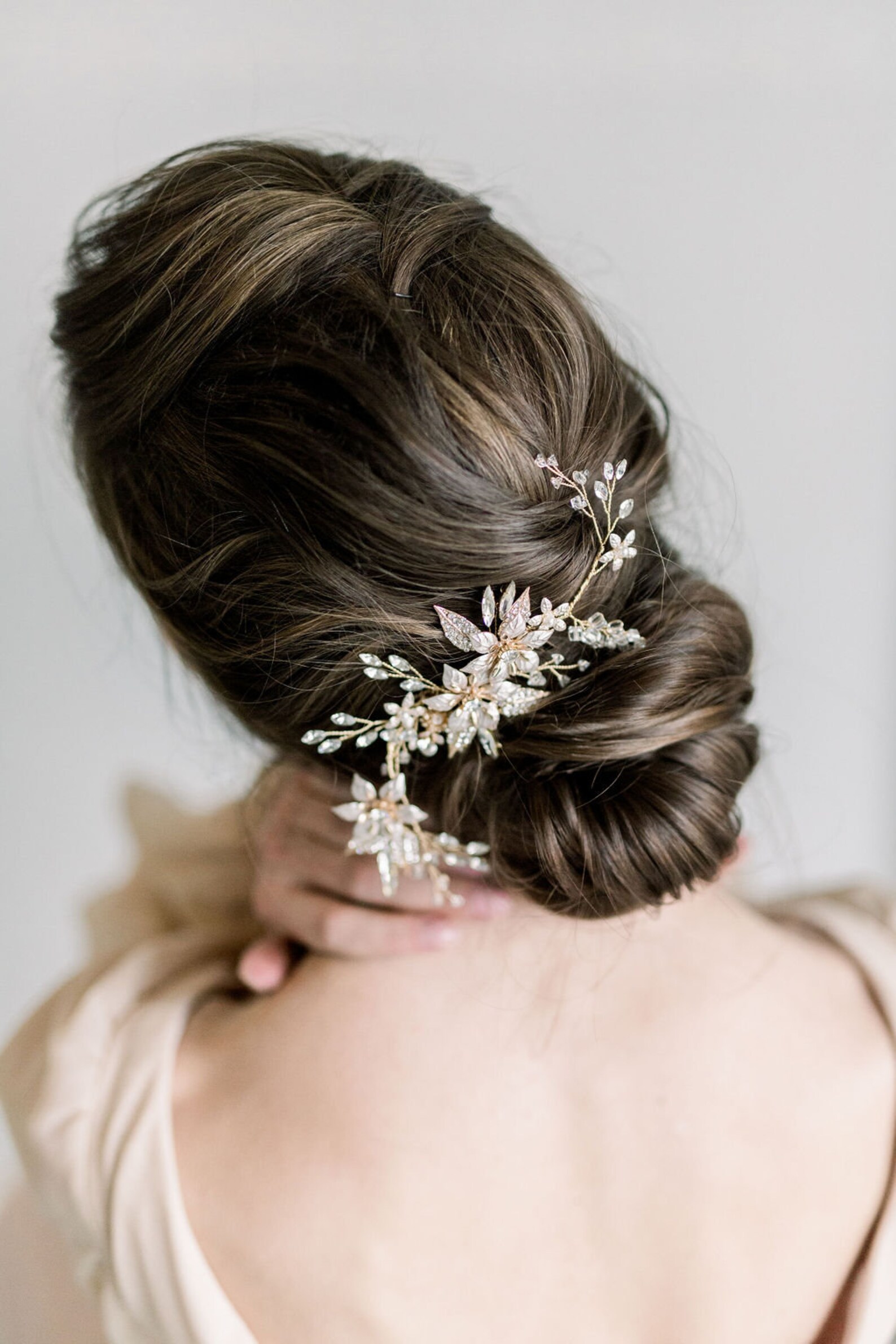 Gold Bridal Headpiece With Crystals Gold Wedding Vine Hair - Etsy