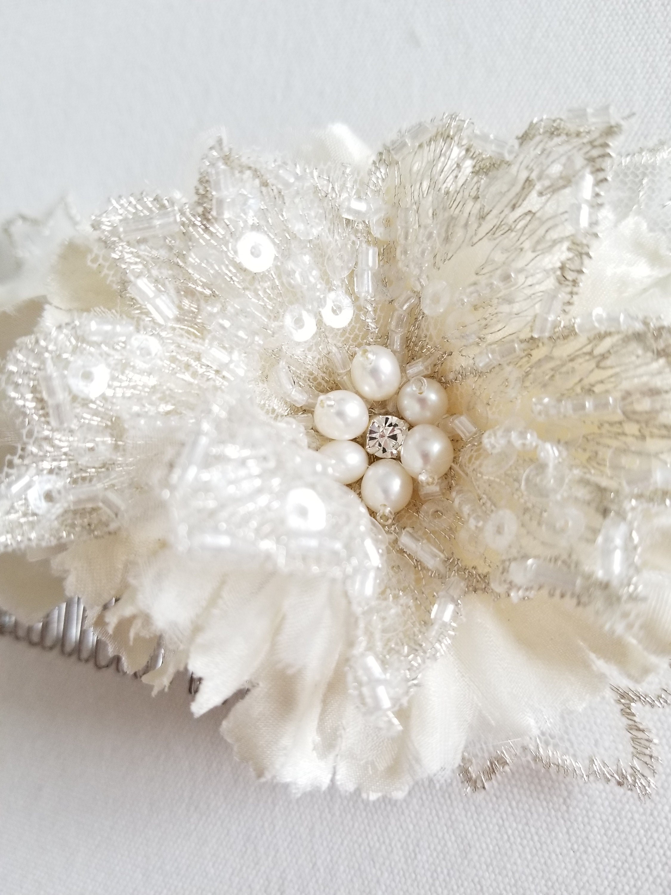 Wedding Hair Comb Floral Bridal Hair Comb Silk Flower | Etsy